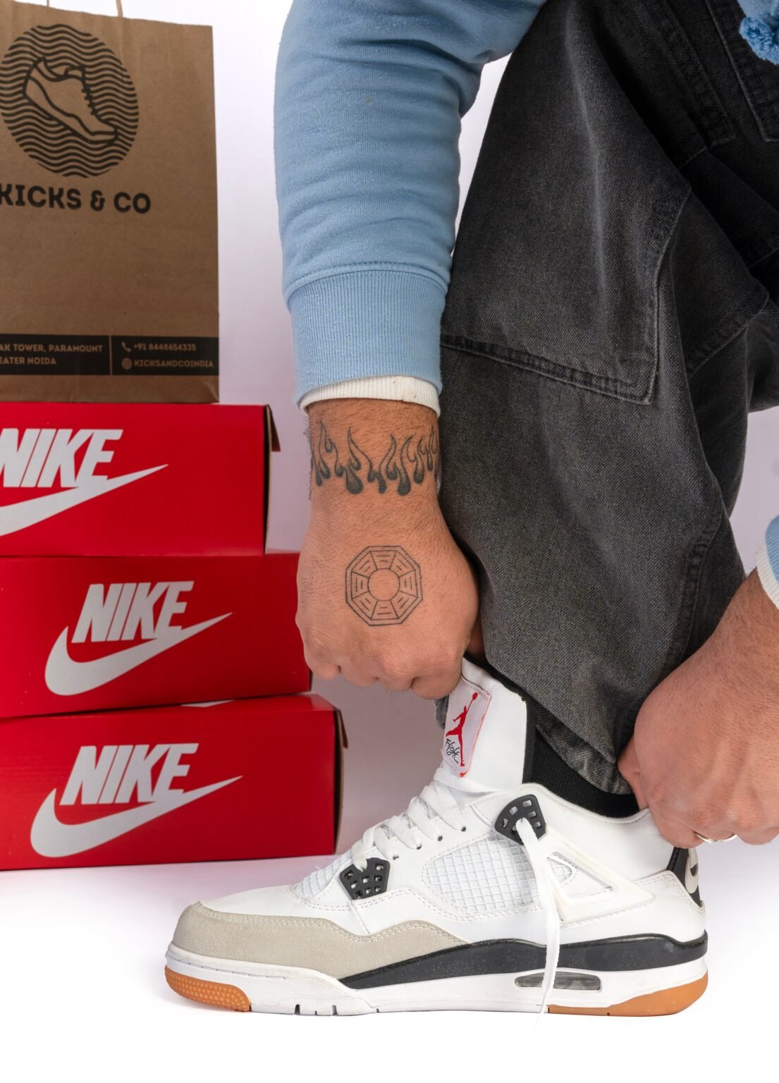 NIKE JORDAN RETRO 4 (WHITE) - Kicks&Co