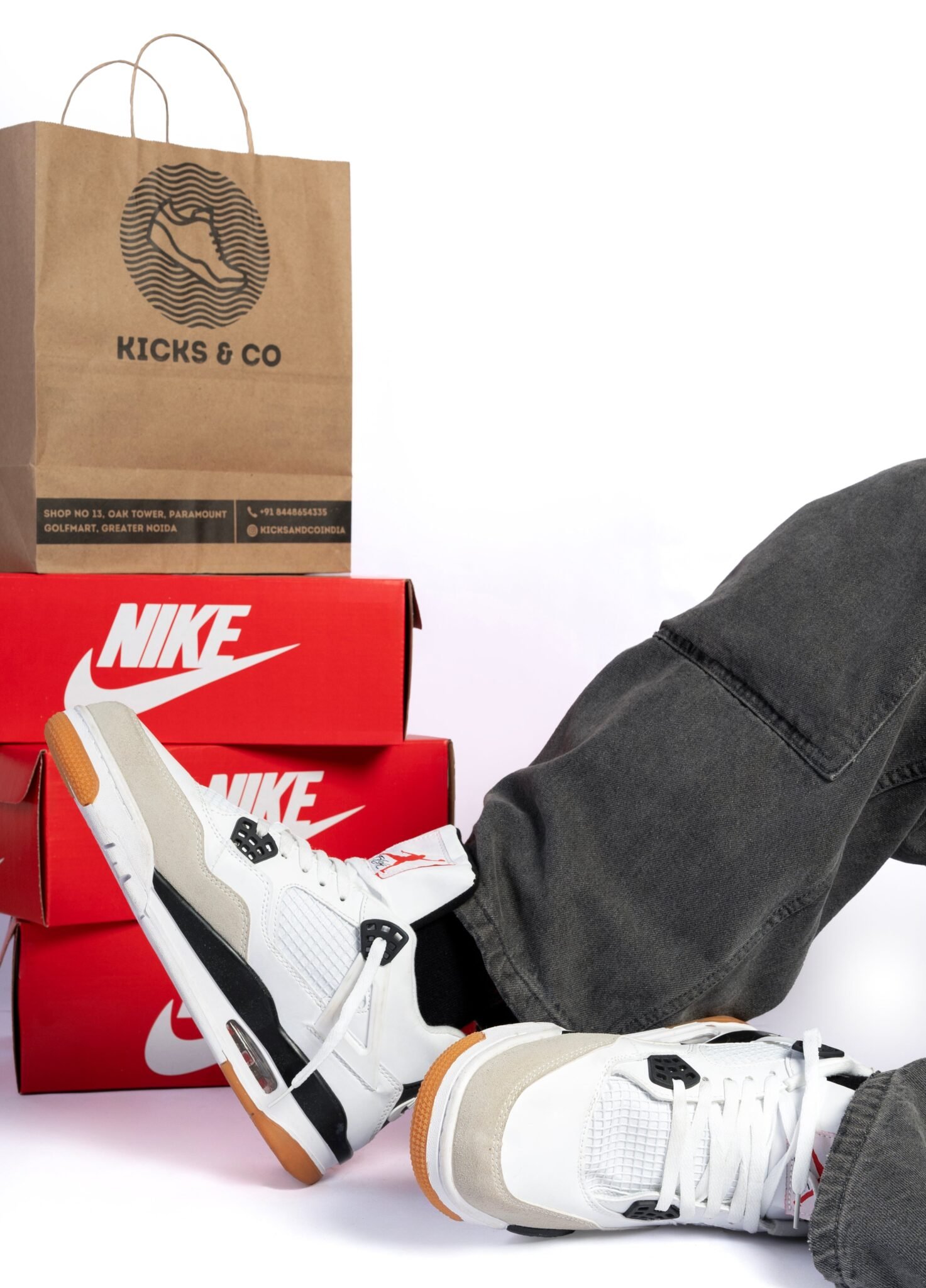 NIKE JORDAN RETRO 4 (WHITE) - Kicks&Co